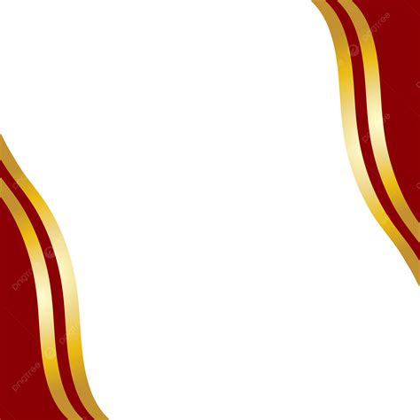 Golden Red Curve Border Frame Vector Golden Red Background Golden