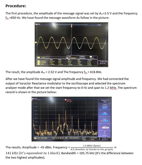 Frequency Modulation Experiment My Question Is Chegg Com