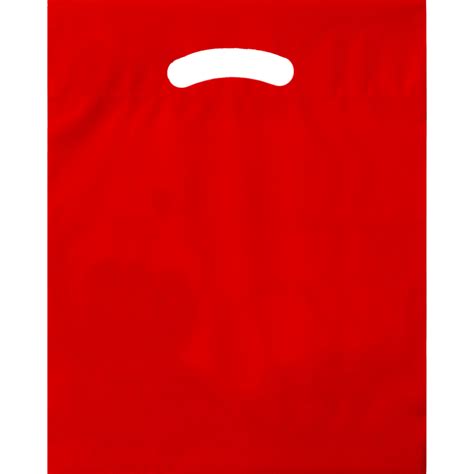 12 x15 fold over die cut handle bags