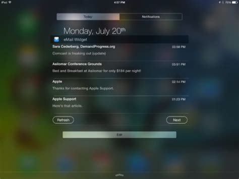 EMail Widget Lets You View And Manage Your Inbox From Notification Center