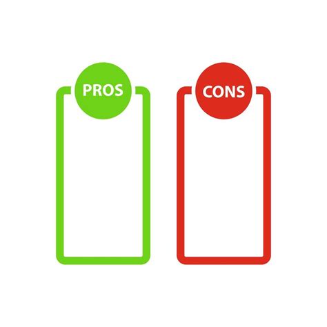 Pros And Cons Icon Set Advantages And Disadvantages Symbols For