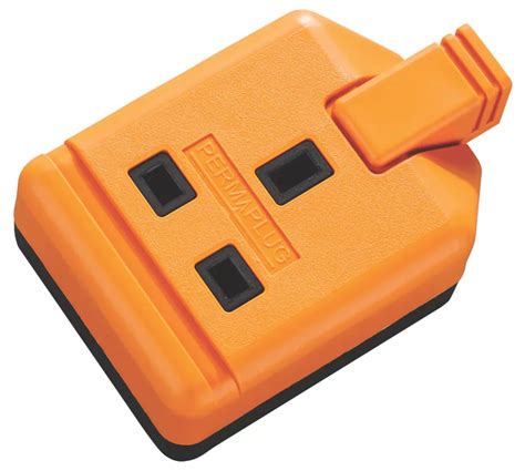 Masterplug 13a 1 Gang Unfused Rewireable Heavy Duty Trailing Socket Orange Screwfix