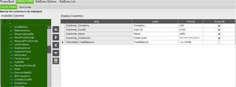 Baq Subquery To Sum Total Based On Parameter Calculated Field Epicor
