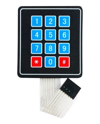 10 Unidades Teclado Membrana Matricial 4x3 12 Teclas Arduino R 69 Em