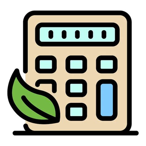 Premium Vector Calculator Calories Icon Outline Calculator Calories Vector Icon Color Flat