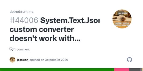 Systemtextjson Custom Converter Doesnt Work With Nullable Value · Issue 44006 · Dotnet