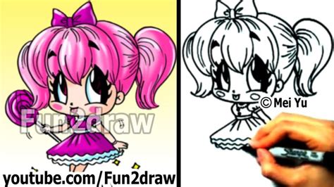 How To Draw A Chibi Candy Girl Fun2draw Drawing Lessons Drawing People