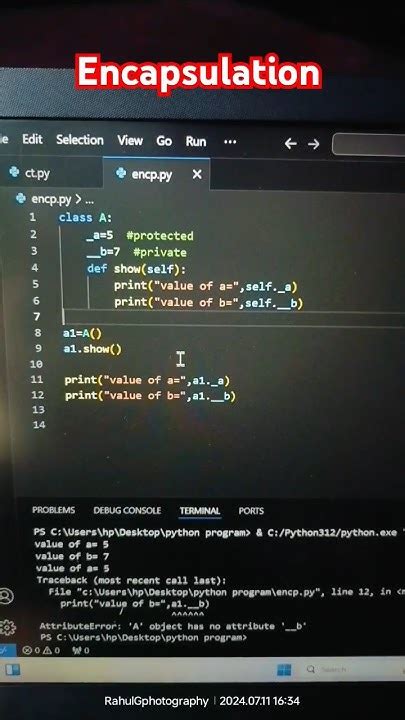 Encapsulation Pythonprogramming Youtube