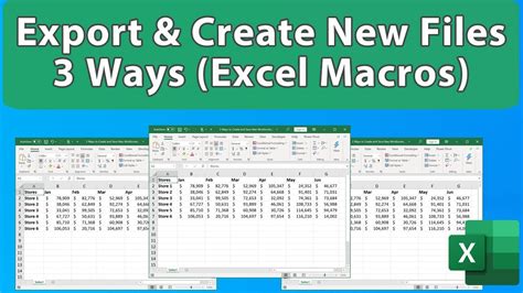Vbamacro Course 3 Ways To Create New Workbooks And Save And Close Them Using A Macro Youtube