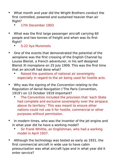 International Aviation Study Notes 1506nsc International Aviation