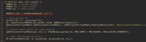 Code Injection Via Undocumented Ntallocatevirtualmemory Simple C