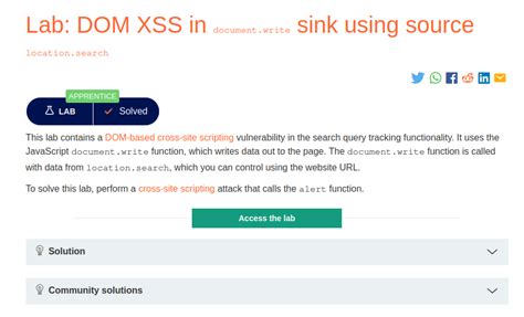 Dom Xss In Documentwrite Sink Using Source Arch Portswigger Write Up Deep Hacking
