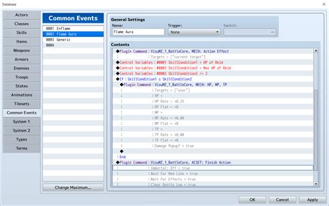 Visustella Mz Action Sequence Series Creating Hpmp Skill Conditions