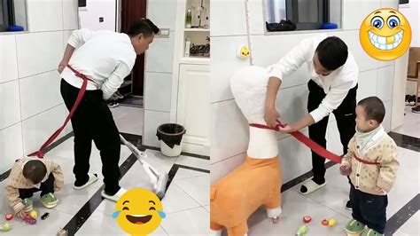 爸爸為了打麻將把寶寶一個人留在家裡回來就挨罵 搞笑 搞笑視頻 萌娃 YouTube