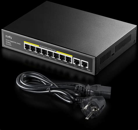 Šakotuvas Cudy Cuda Switch GS1010PE 8xGE PoE 120W 2xGb Uplink modelis GS1010PE žema kaina