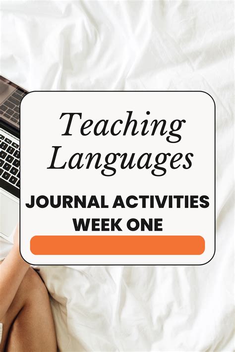 teaching languages journal activities week one real life language