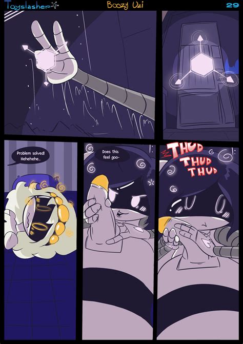 Rule 34 Boozy Uzi Comic Cowgirl Position Dialogue Embarrassed Female Masturbing Male Glitch