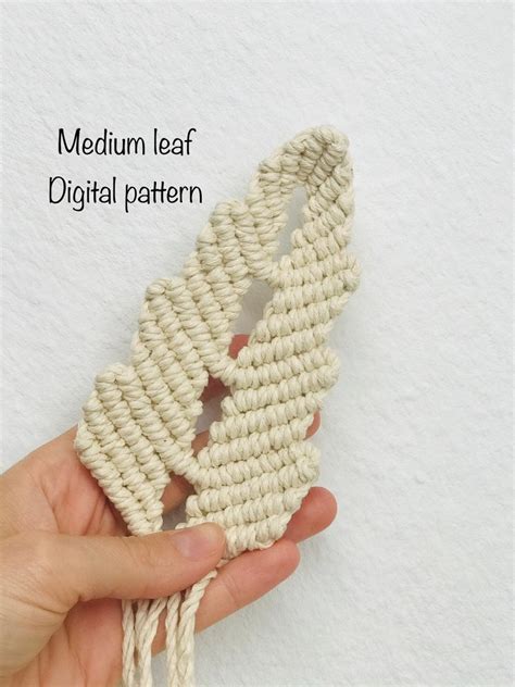 PDF Pattern Macrame Leaves Macramé Pattern BEGINNER Macrame Etsy