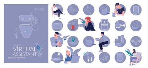 Virtual Assistant Icon Set 21850575 Vector Art At Vecteezy