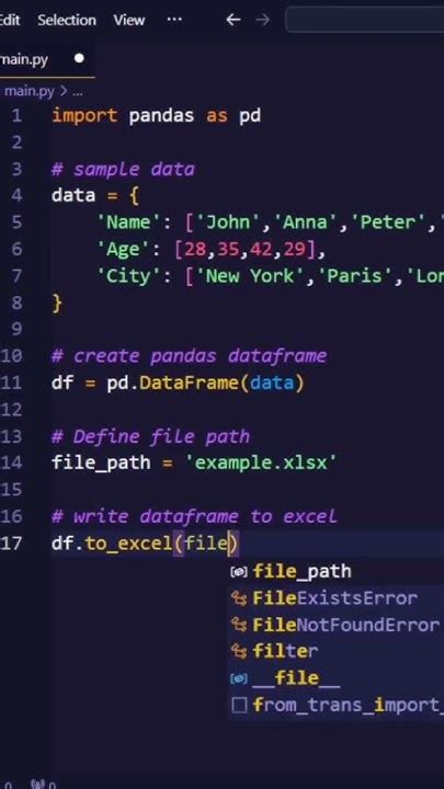 Create Excel Using Python Youtube
