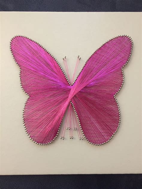 Pink Butterfly String Art