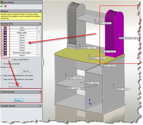 Exporting Multi Body Parts To An Assembly