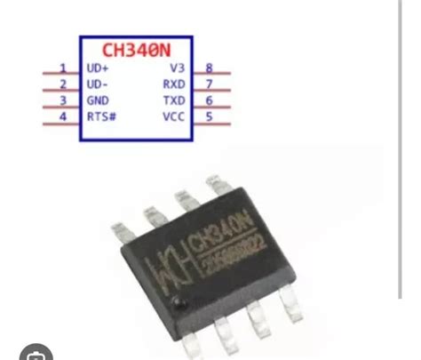 2 Circuitos Integrados Ch340n Covertidor Usb A Uart Serial Mercadolibre