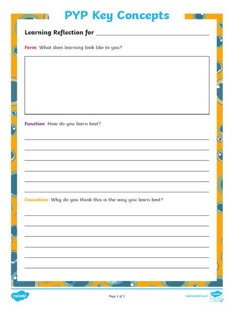 Pyp Key Concepts Reflection Pdf