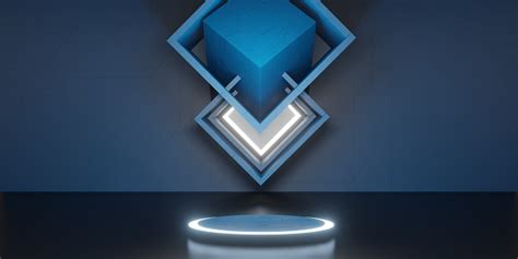 정사각형 제품 디스플레이 스탠드 스테이지 및 3d 일러스트 렌더링을위한 스튜디오 프리미엄 레벨 0명에 대한 스톡 사진 및 기타 이미지 Istock