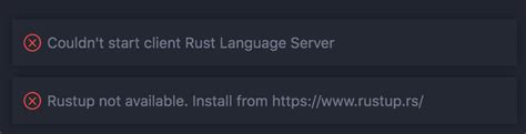 Rustup Not Available Linux Zsh Issue Rust Lang Vscode Rust