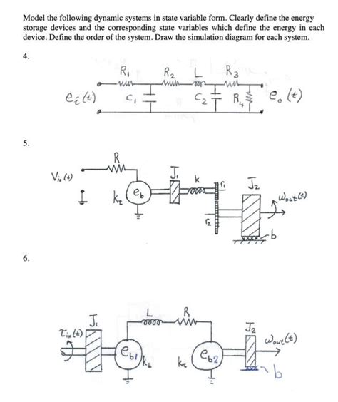 solved model the following dynamic systems in state variable