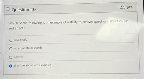 Solved Question 402 5ptswhich Of The Following Is An Example
