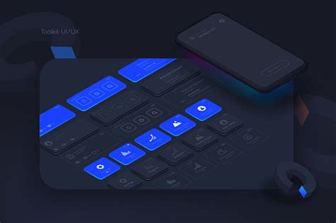 Toolkitui Ux Scene Creator Mobile Application Design Smartphone Mockup With Active Blocks And