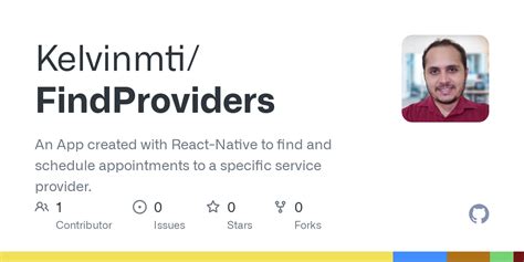 Github Kelvinmtifindproviders An App Created With React Native To Find And Schedule