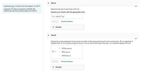 Solved A Generator Has A 100 Turn Coil That Rotates In A