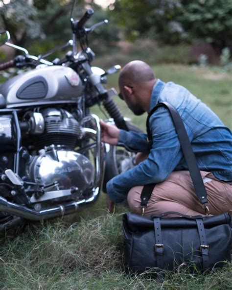 Tripmachine ხელნაკეთი მოტოციკლის სამაგრი ჩანთა Outlaw შავი Veli Store