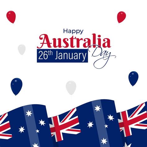 해피 오스트레일리아 데이 소셜 미디어 피드 템플릿의 터 일러스트레이션 프리미엄 벡터