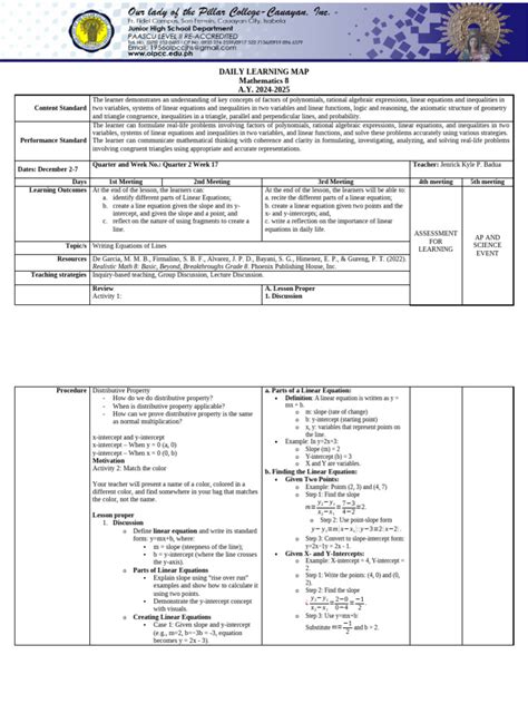G8 Math Q2 W17 Pdf Equations Mathematics