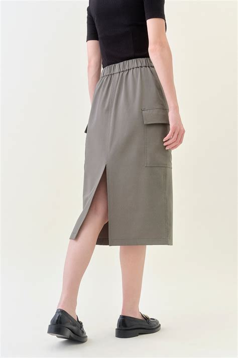 Cargo Midi Column Skirt Sencha Tove And Libra