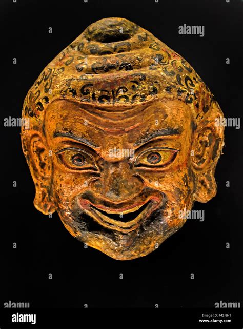 Painted And Lacquered Mask Cham Dance1900 1950 Tibetan Tibet Gannan