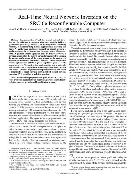 PDF IEEE TRANSACTIONS ON NEURAL NETWORKS VOL Robertmarks Org REPRINTS