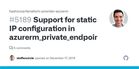 Support For Static Ip Configuration In Azurermprivateendpoint · Issue
