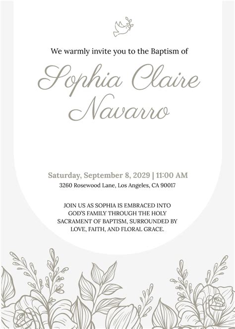 Free Baptism Invitation Templates Editable And Printable