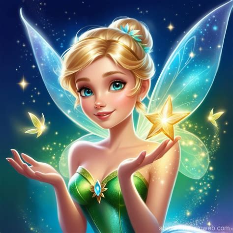 Tinker Bell Sprinkling Shiny Magic Powder Stable Diffusion Online