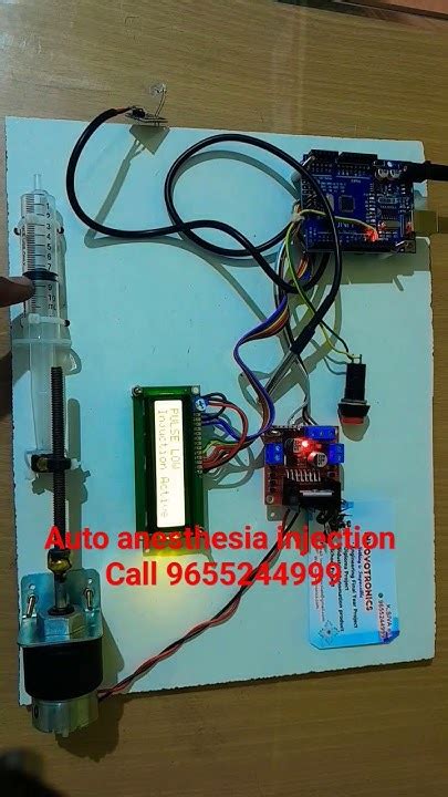 Automatic Anesthesia Injection System Using Arduino Arduino Arduinosoftware Electrical Youtube