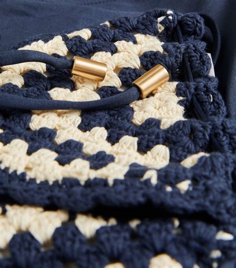Zimmermann Crochet Chevron Bikini Navy Editorialist