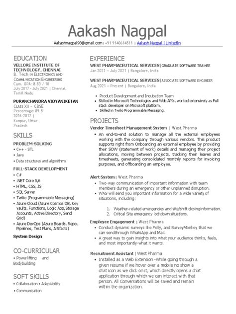 Resume Aakash Nagpal Pdf Microsoft Azure World Wide Web