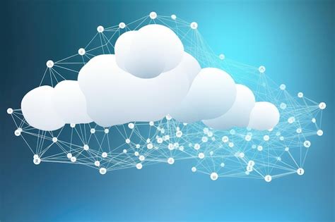 Premium Ai Image Cloud Computing Technology Concept Background White Cloud Generative Ai