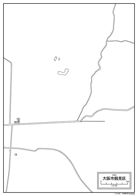 大阪市鶴見区の白地図を無料ダウンロード 白地図専門店