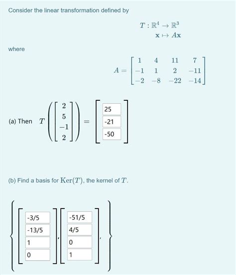 solved consider the linear transformation defined by t r4 →